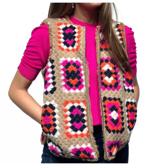 Vilagallo | Jackets & Coats | New Vilagallo Naomi Crochet Knit ...